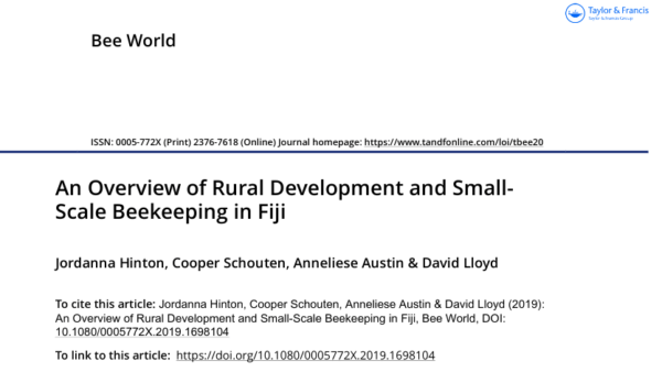 An Overview of Rural Development and Small-Scale Beekeeping in Fiji ...